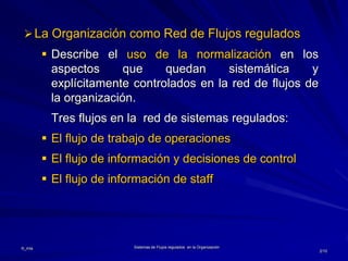 LOS FLUJOS REGULADOS EN LA ORGANIZACIÓN | PPT