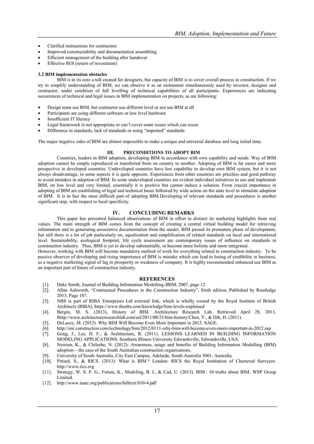 BIM, Adoption, Implementation and Future | PDF