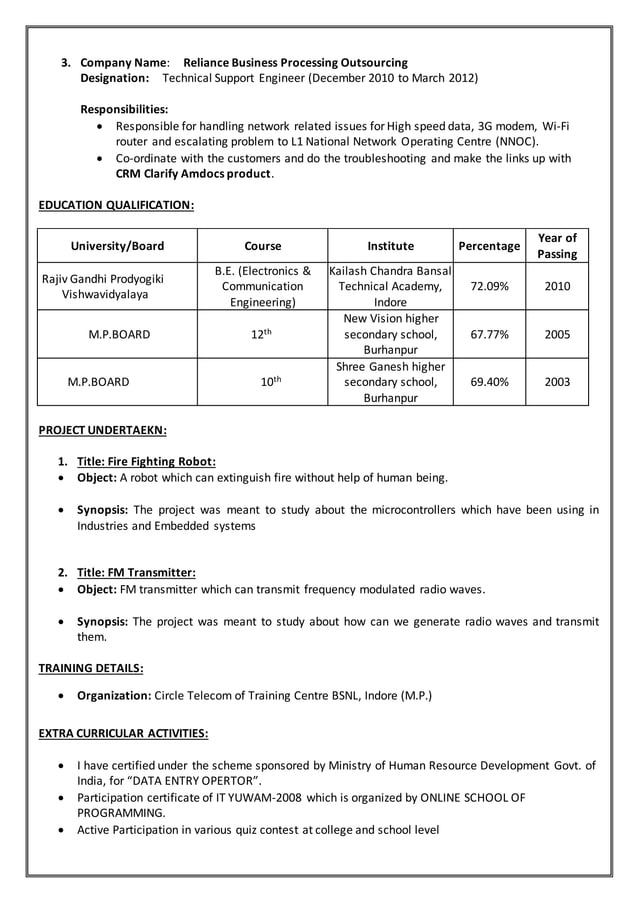RESUME LTE DHEERAJ | PDF