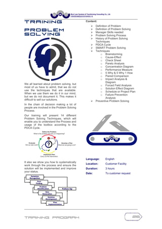 Wuxi LST Consulting Co_Ltd_Training Program | PDF