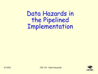 Digital principles and computer organisation -dataHazard.ppt