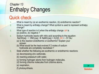 C13 enthalpy change | PPT