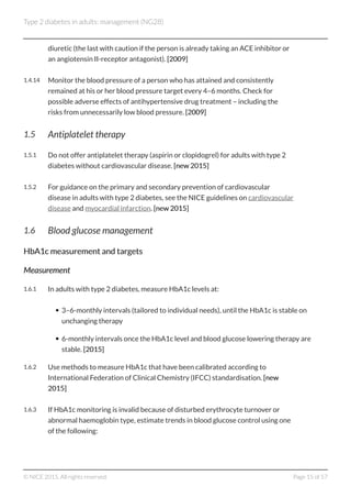 C13 nice type 2 diabetes in adults management 2015 | PDF