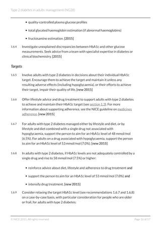 C13 nice type 2 diabetes in adults management 2015 | PDF