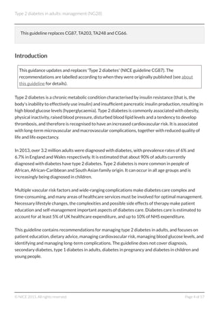 C13 nice type 2 diabetes in adults management 2015 | PDF