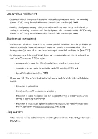 C13 nice type 2 diabetes in adults management 2015 | PDF