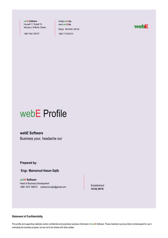 webE_Profile | PDF