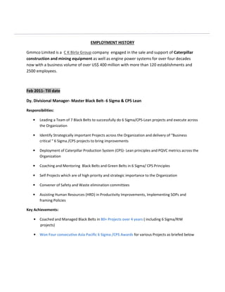 Sudhan MBB Resume | PDF | Manufacturing Industry | Industries