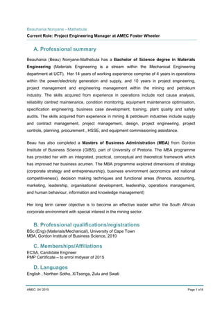 Nonyane - Mathebula Beau - June 2015 | PDF