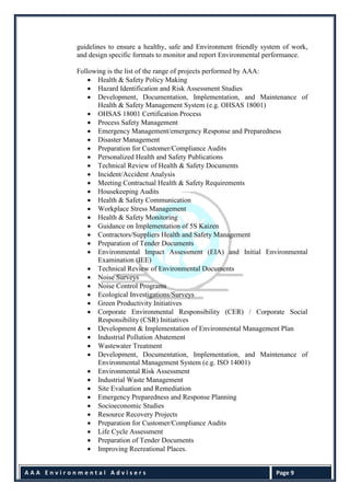 AAA ENVIRONMENTAL ADVISERS-LATEST revised | PDF