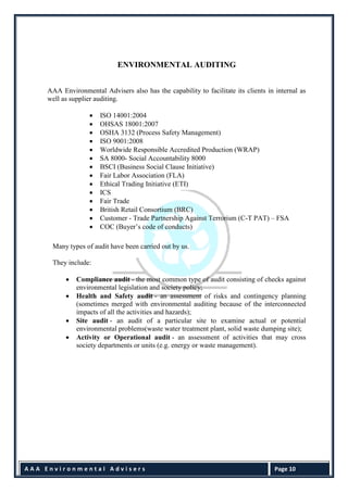 AAA ENVIRONMENTAL ADVISERS-LATEST revised | PDF