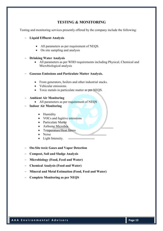 AAA ENVIRONMENTAL ADVISERS-LATEST revised | PDF