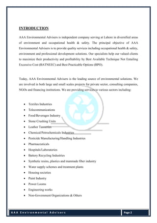 AAA ENVIRONMENTAL ADVISERS-LATEST revised | PDF