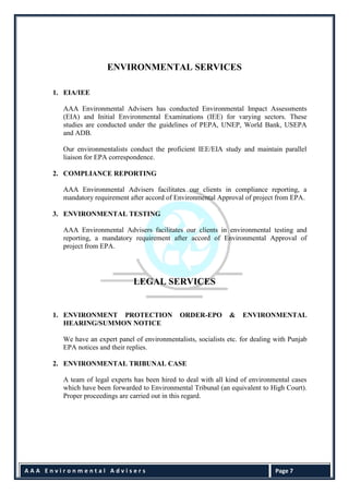 AAA ENVIRONMENTAL ADVISERS-LATEST revised | PDF
