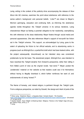 Adaptation, Young Adult Fiction, and Repressiveness in New Moon (2009 | PDF