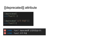 C++14 [[deprecated]] attribute, std__quoted | PPT