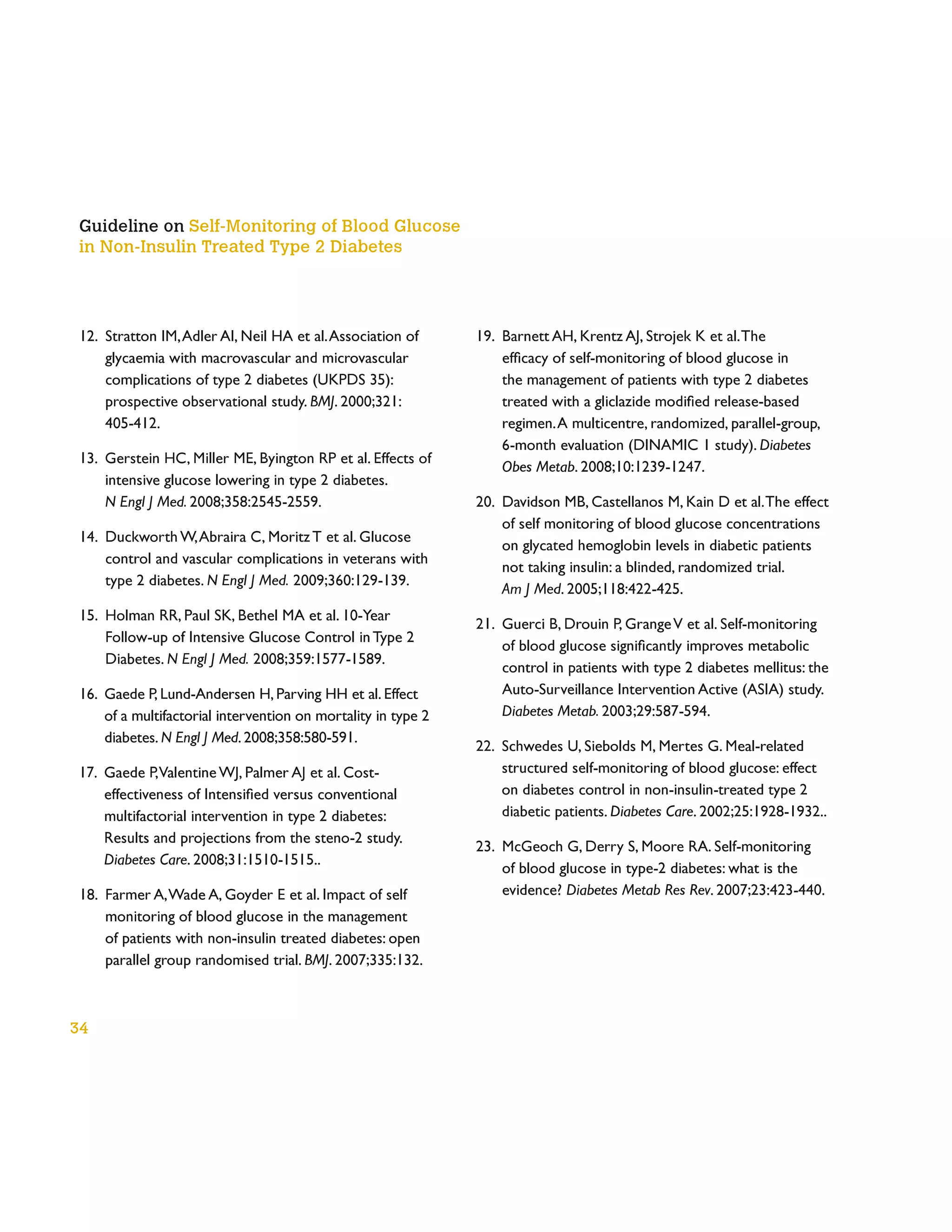 C14 idf guideline for smbg in non insulin treated type 2 diabetes 2009 ...