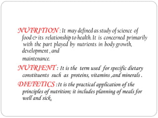 NUTRITION INTRODUCTION...............................ppt