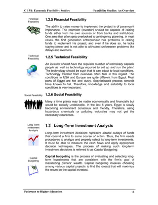C15 1 Feasibility Studies | PDF
