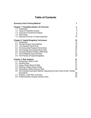C15 1 Feasibility Studies | PDF