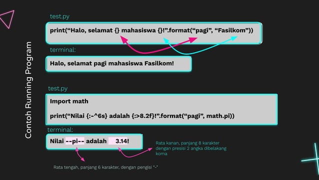 String Formatting Python | PPT | Free Download