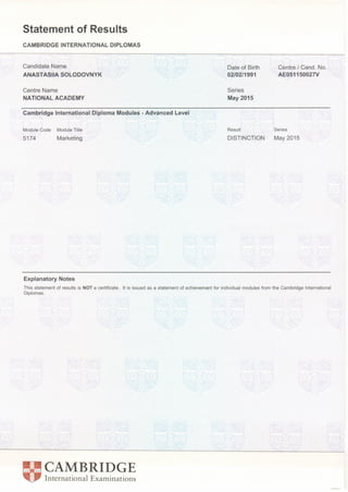 Cambridge Cert. | PDF