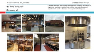 Gabriel Romero, AIA, LEED AP portfolio images | PPT