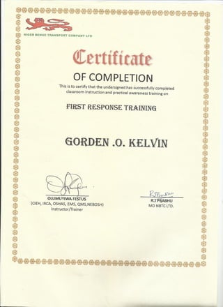 First Response training | PDF