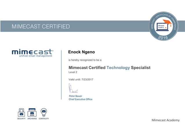 Mimecast_MCTS2_Certificate | PPT