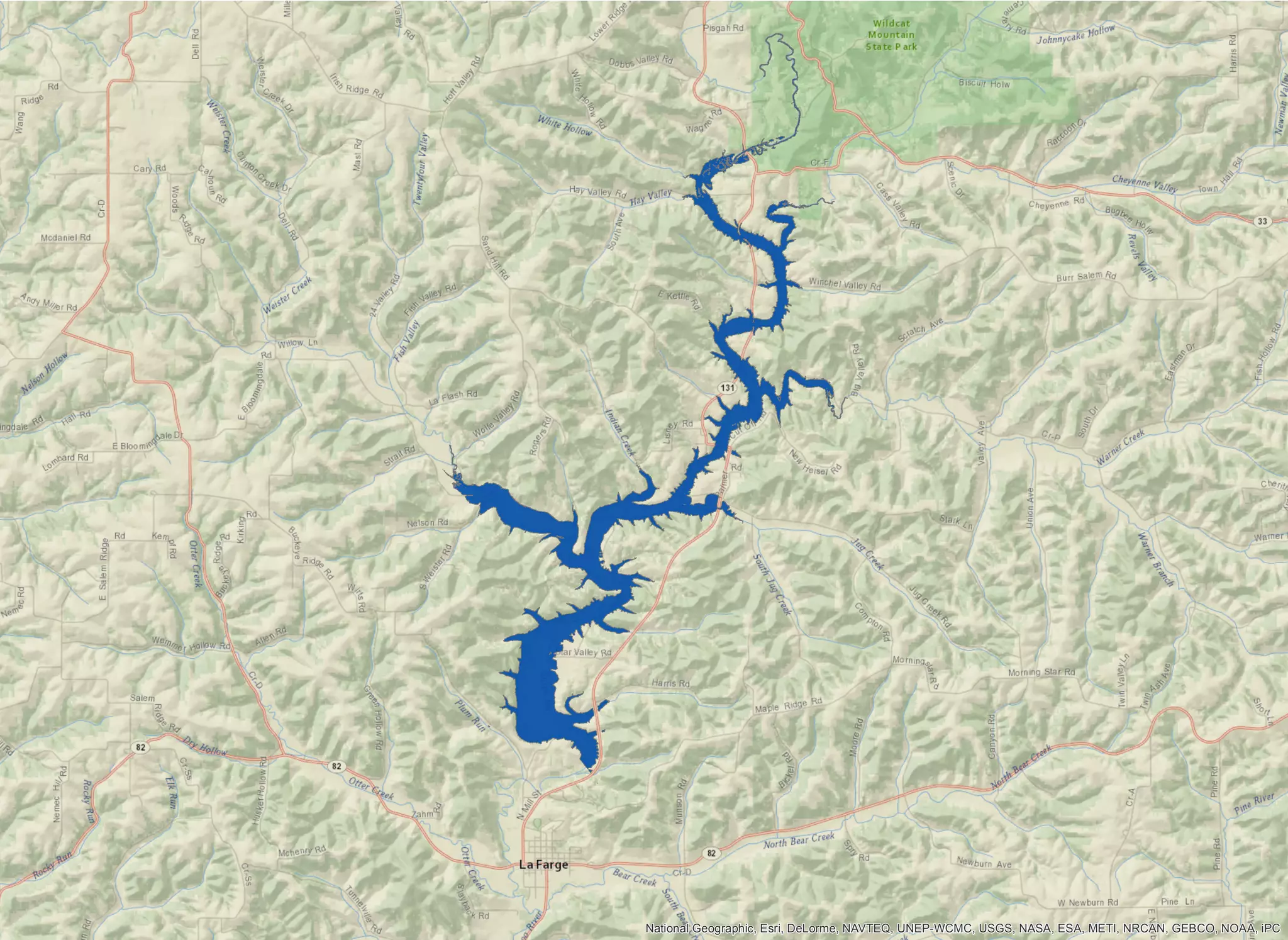 Kickapoo LaFarge Lake Map | PDF