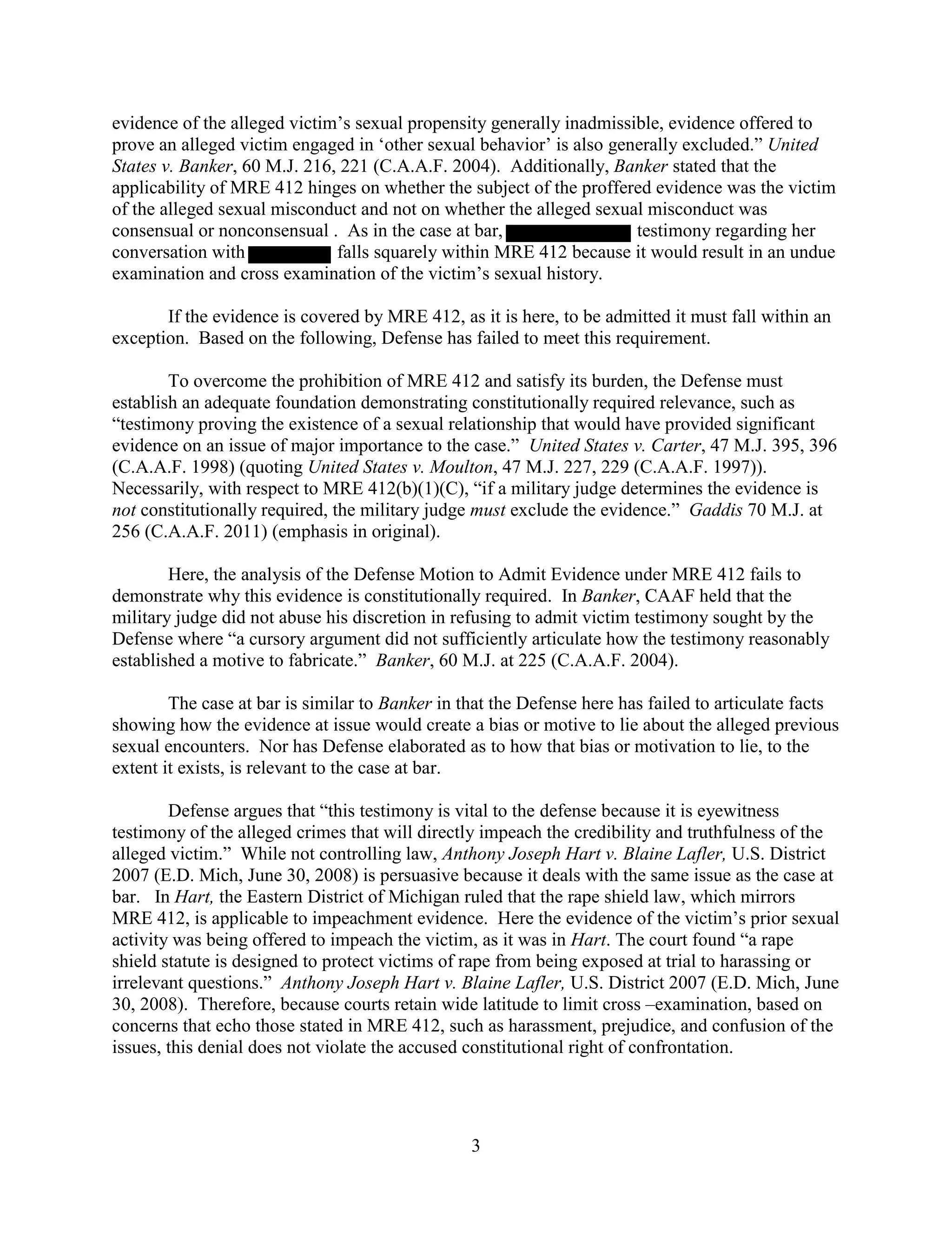 412 Response Motion | PDF