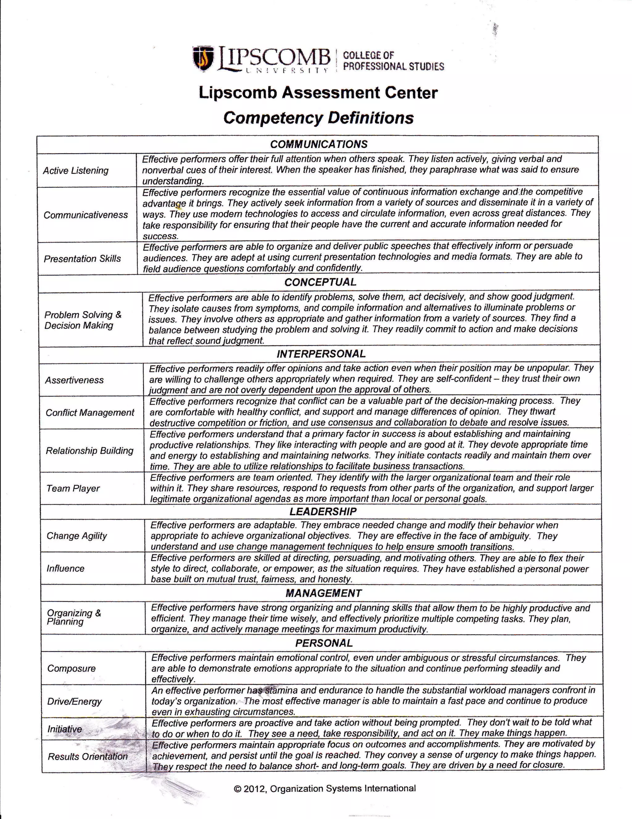 Competency Report_Evaluation | PDF