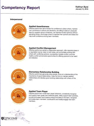 Competency Report_Evaluation | PDF