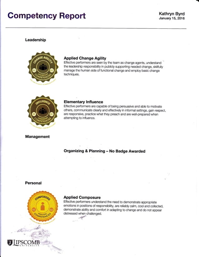 Competency Report_Evaluation | PDF