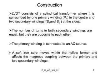 LINEAR VARIABLE DIFFERENTIAL TRANSFORMER | PPTX