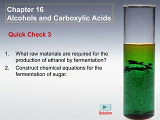 C16 alcohols and carboxylic acids | PPT | Chemistry | Science
