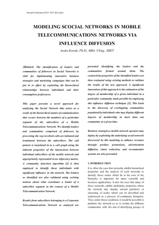 ATC full paper format-2014 Social Networks in Telecommunications Asoka Korale - Review | DOCX ...