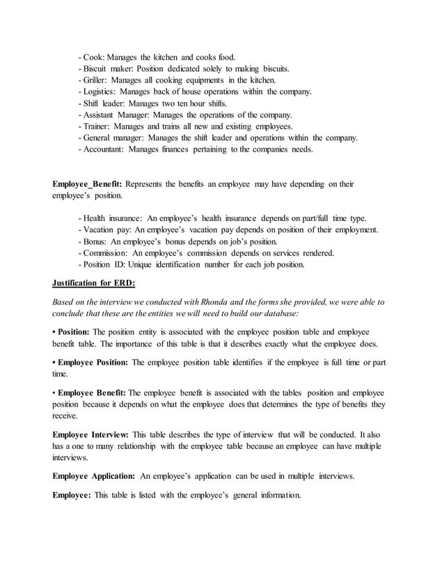 HR Report_Bojangles Project | DOCX | Databases | Computer Software and ...