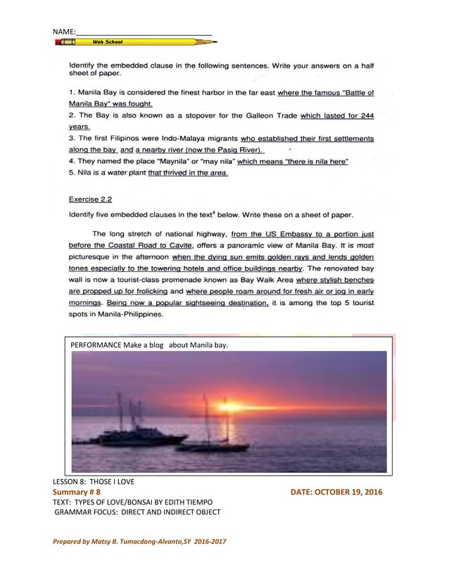 QUARTER 2 GRAMMAR BANK FOR GRADE 7 ENGLISH | PDF