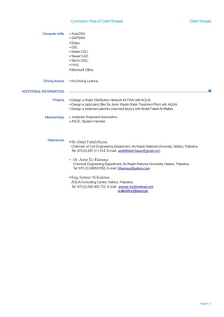 Odeh's CV | PDF