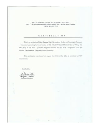 Certificate of Completion_FMAS | PDF