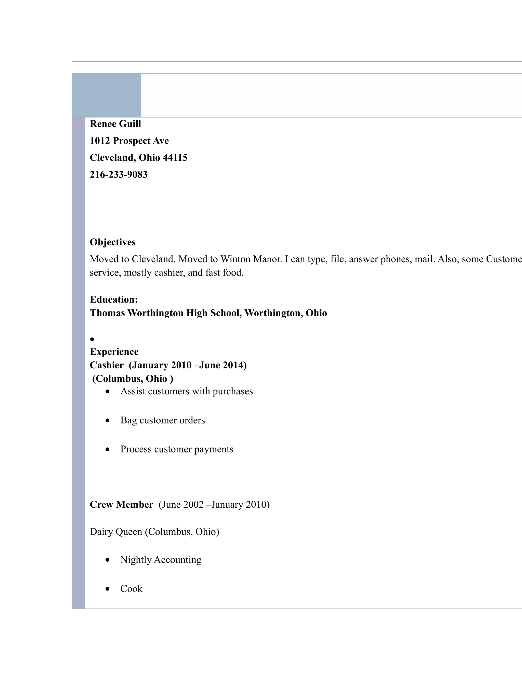 Renee Guill - Resume | PDF