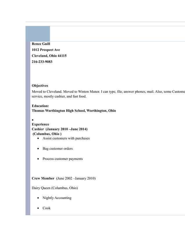 Renee Guill - Resume | RTF