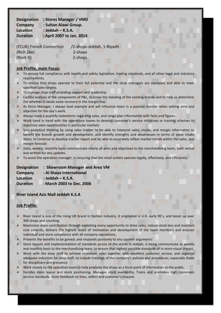 Joseph Martin CV | DOC | Cruises | Travel Type