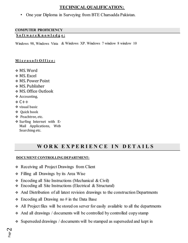 Document Controller Syed Sadiq Ullah Pdf 
