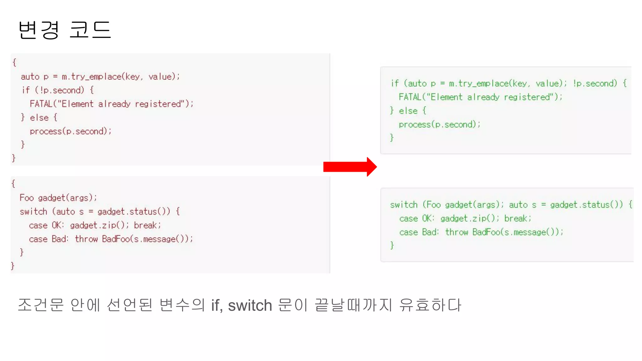 C++17 init-statements for if and switch | PPT