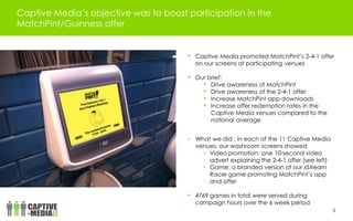 Captive Media Case Study - Guinness & MatchPint | PPT | Free Download