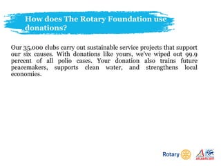 The Rotary Foundation & Our Areas of Focus | PDF