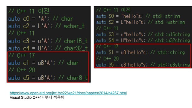 C++17 u8 character literals | PPT
