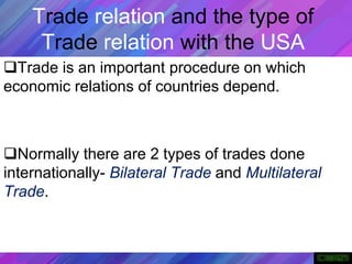 Bilateral trade between India and US | PPTX
